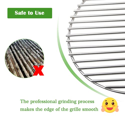 OLIGAI Cooking Grill Grates for Medium Big Green Egg,Stainless Steel Round Wire Grill Grate,Cooking Grate Replacement for Most Barbecue Ceramic Grill and Smoker 15.5β for M BGE