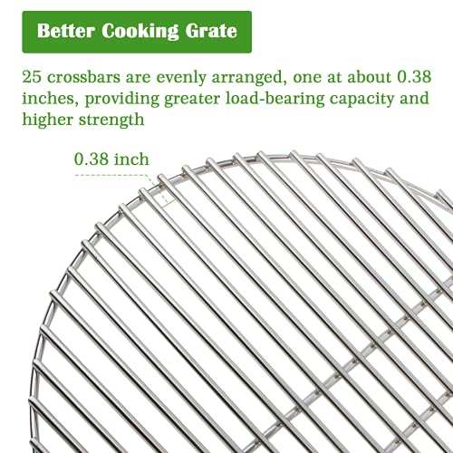 OLIGAI Cooking Grill Grates for Medium Big Green Egg,Stainless Steel Round Wire Grill Grate,Cooking Grate Replacement for Most Barbecue Ceramic Grill and Smoker 15.5β for M BGE