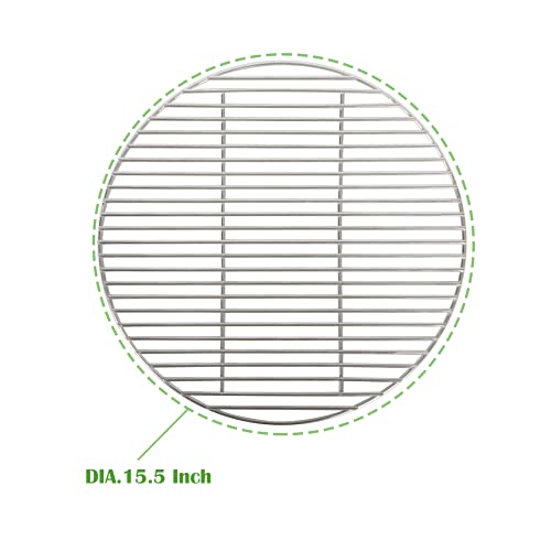 OLIGAI Cooking Grill Grates for Medium Big Green Egg,Stainless Steel Round Wire Grill Grate,Cooking Grate Replacement for Most Barbecue Ceramic Grill and Smoker 15.5β for M BGE