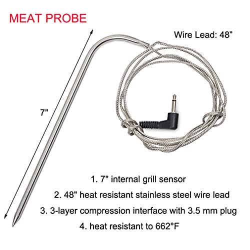 DONSIQIZZ Replacement Parts Kit for Louisiana Pellet Grills and Pellet Smokers Accessories,RTD Temperature Probe, Ignitor and Meat BBQ Probe