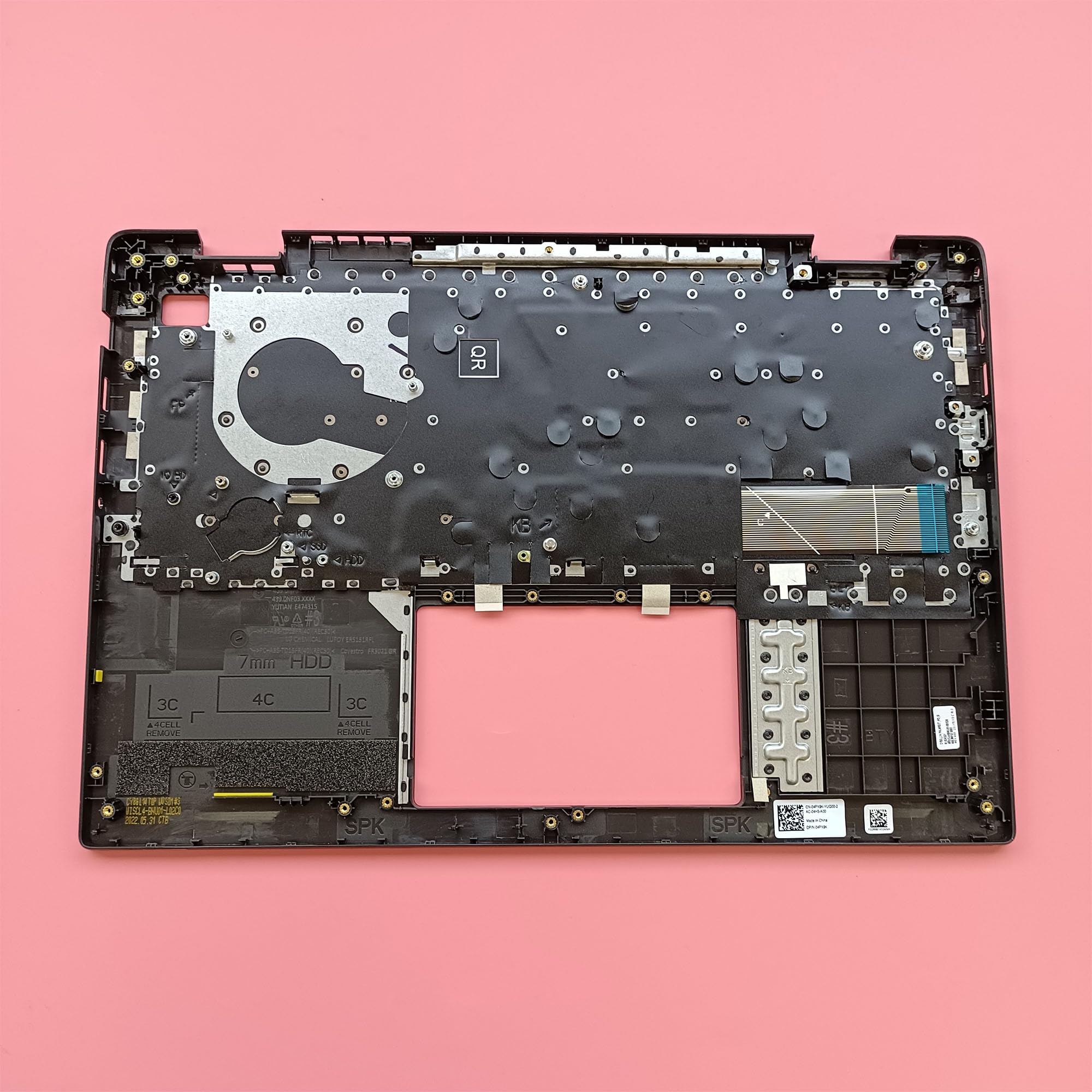 LTPRPTS Replacement for Dell Latitude 14 3420 E3420 04PX9K 4PX9K Laptop Upper Case Palmrest Non-Backlit Keyboard Assembly Part 02RM93 2RM93 Black