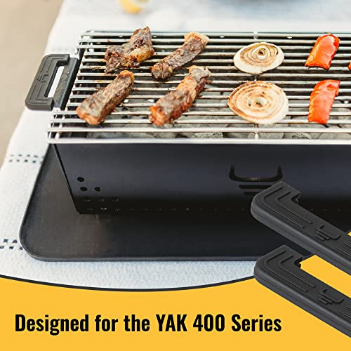 Genuine Yak Grills Silicone Handles Designed for The Yak 400 Series Grill | Helps with Comfortable and Secure Grip When Moving The Yak Charcoal Grill | Set of 2