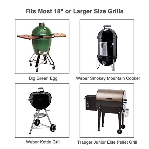 Extra Long Stainless Steel Rib Rack for Smoking and Grilling, Holds up to 3 Full Racks of Ribs, Fits 18β or Larger Gas Smoker or Charcoal Grill, Perfect Smoker Accessories Gifts for Men