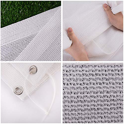 WUZMING Balcony Privacy Protection Windshield Sun Protection UV Protection Reinforced Buttonholes, HDPE Weather Resistant, with Rope and Cable Tie (Color : White, Size : 65x400cm)