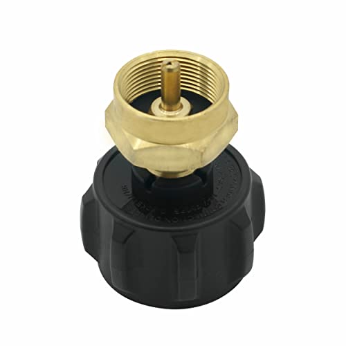 QCC1 Regulator Valve Propane Refill Adapter LP Gas 1 LB Cylinder Tank Coupler, Black