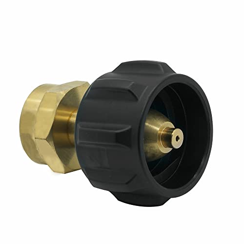 QCC1 Regulator Valve Propane Refill Adapter LP Gas 1 LB Cylinder Tank Coupler, Black