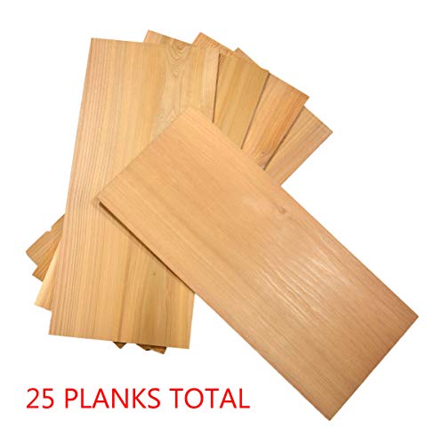 TrueFire 25-Pack Cedar Grilling Planks 7.25 x 16β (Bulk Pack) - Perfect for The Experienced Plank Grilling Master.