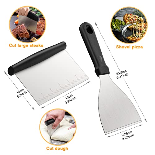 Morole 30 PCS Griddle Accessories Kit, Grilling Accessories BBQ Grill Spatula Set, BBQ Griddle Utensils Kit for Men Outdoor Flattop Grills Cooking for Camping Accessories
