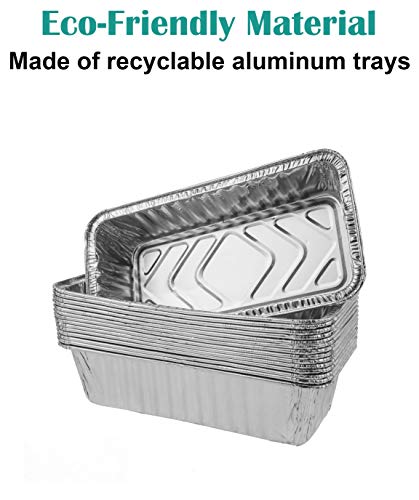 EasiBBQ Aluminum BBQ Foil Grill Drip Pans, BAC404 Grease PAN Liner for Traeger Timberline Pellet Grills, 15 Pack