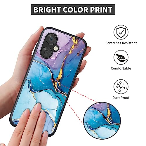 JYCUHTCL for OnePlus Nord N30 5G Case 6.72" Marble Design Shockproof Slim Lightweight for OnePlus Nord N30 Phone Case TPU Cover