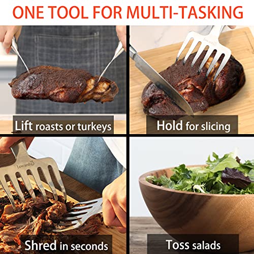Meat Shredder Claws, Stainless Steel Meat Claws, Bear Claws for Shredding Meat, BBQ Claws For Handling, Lifting, Shredding Pork, Chicken, Pulled Pork Claw x2