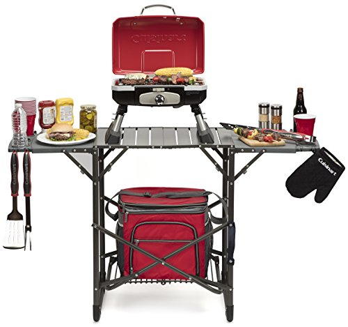 Cuisinart CGG-306 Chef's Style Propane Tabletop Grill, Two-Burner, Stainless Steel & CFGS-222 Take Along Grill Stand