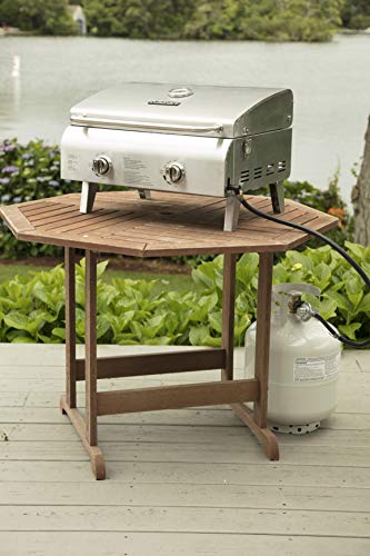 Cuisinart CGG-306 Chef's Style Propane Tabletop Grill, Two-Burner, Stainless Steel & CFGS-222 Take Along Grill Stand