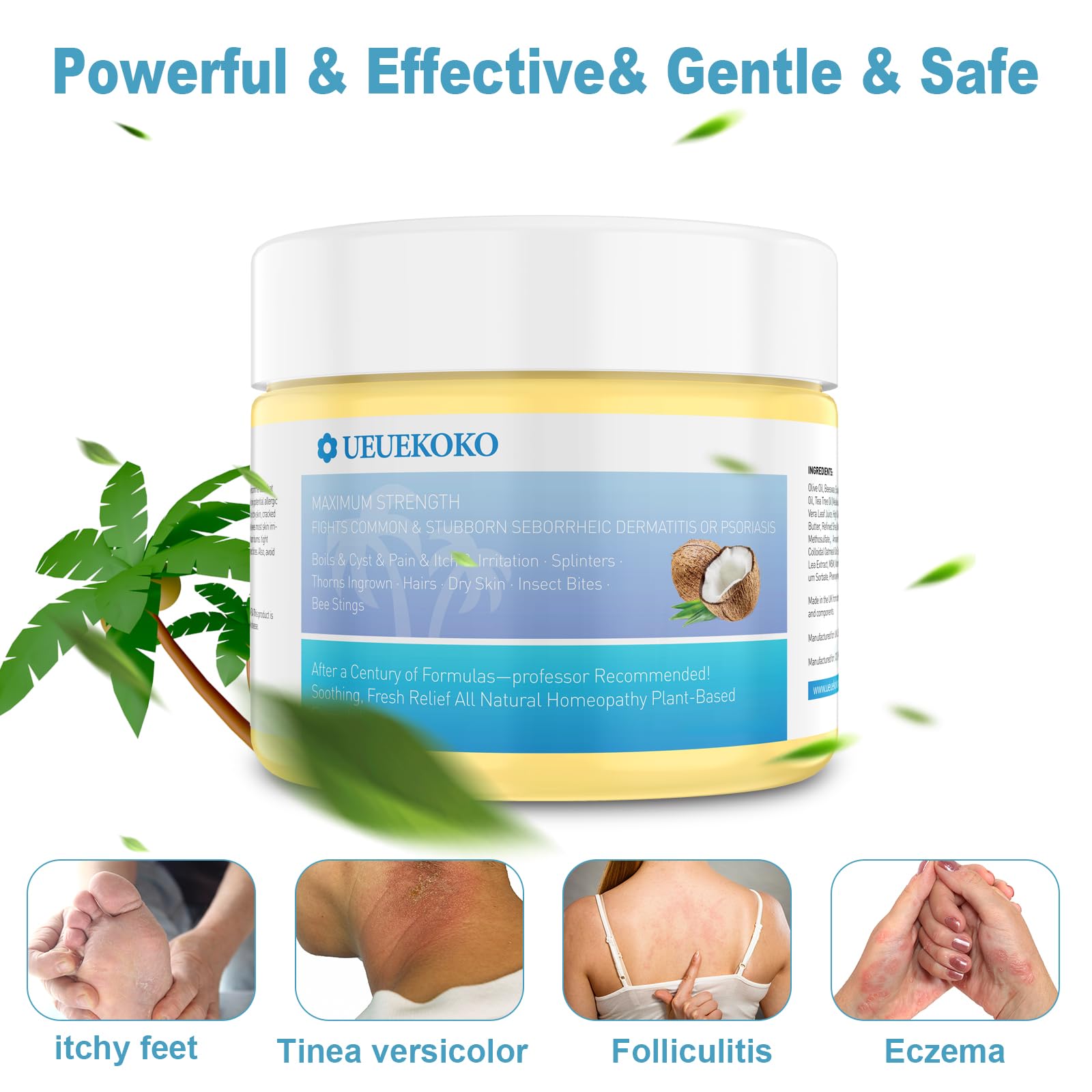 Honey Tea Tree Drawing Salve Ointment Cream, Ingrown Hair, Boils, Splinters, Insect Bites, Poison Ivy, Cyst Removal Patch, Chigger, Carbuncle, Pilonidal, Bug, Mosquito, Spider, Bee Sting, Itch Relief