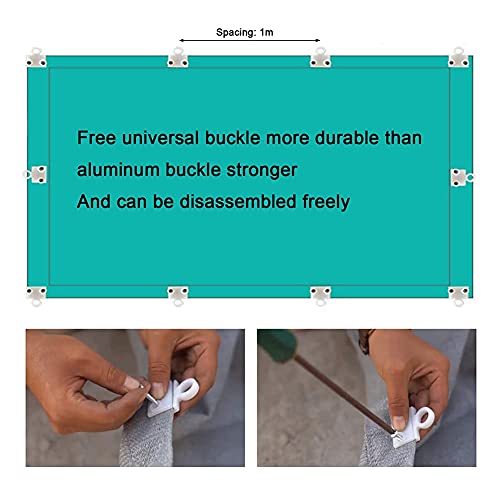 ALBN-Shading net Shade Cloth Net with Upgrade Grommets 80% Shading Rate HDPE UV Protection for Courtyard Garden Flower Plant (Color : Dark Green, Size : 2x4m)