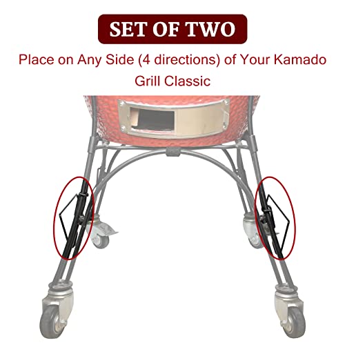 KAMaster Grate Rack for Kamado Grill Classic Grills Powder Coated Steel Perfect Accessory to Store Grill Grate or Plate Setter/Store Grate Rack While Lighting Grill (Large)