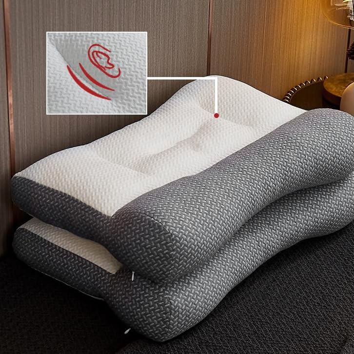 Baekiss Ergonomic Pillow, Super Ergonomic Pillow for Neck and Shoulder Pain Neck Pillows for Pain Relief Sleeping Shoulder (Cylindrical Gray 1Pcs, 29 * 19 in)
