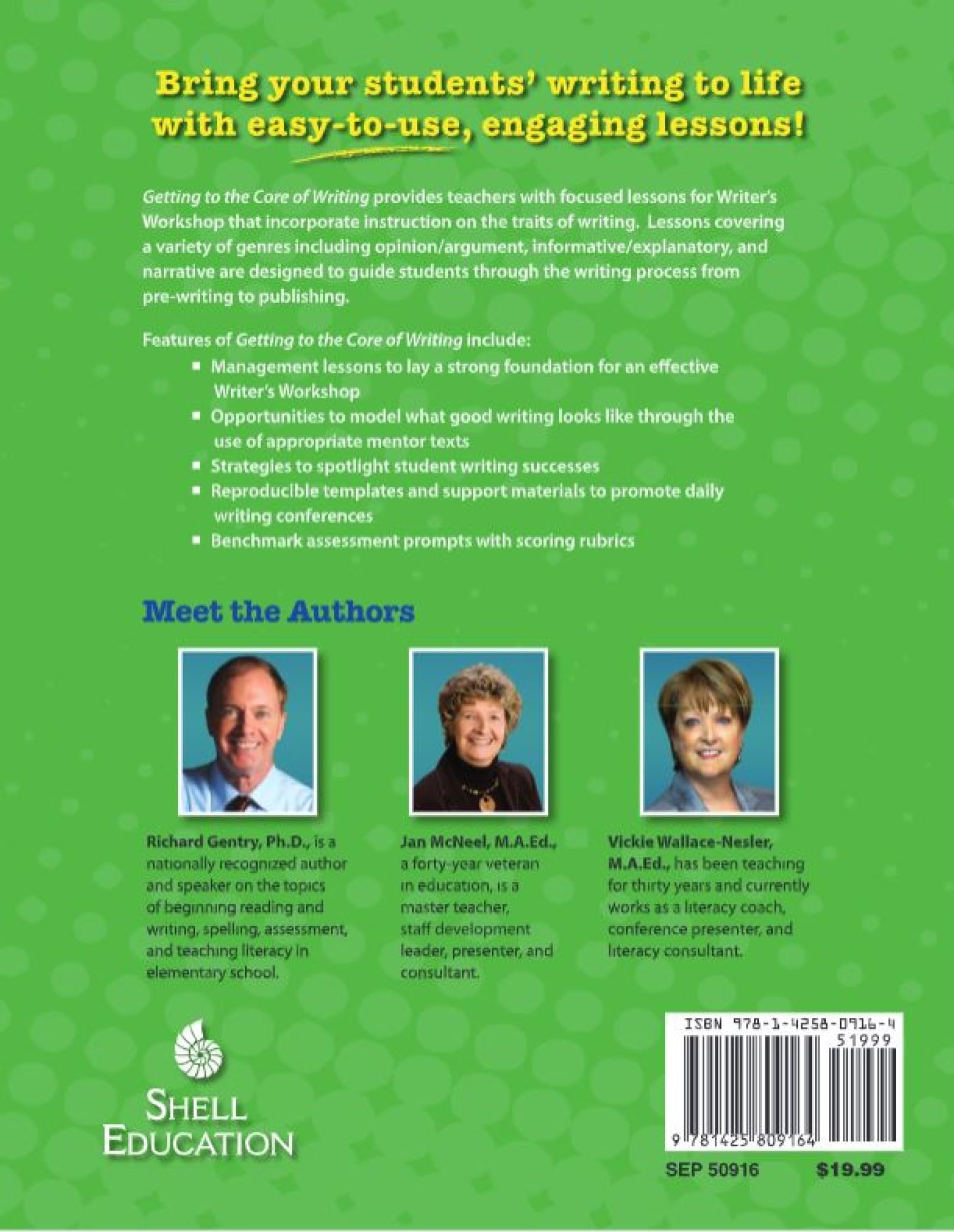 Getting to the Core of Writing: Essential Lessons for Every Second Grade Student