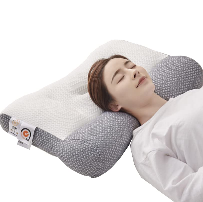 Baekiss Ergonomic Pillow, Super Ergonomic Pillow for Neck and Shoulder Pain Neck Pillows for Pain Relief Sleeping Shoulder (Cylindrical Gray 1Pcs, 29 * 19 in)