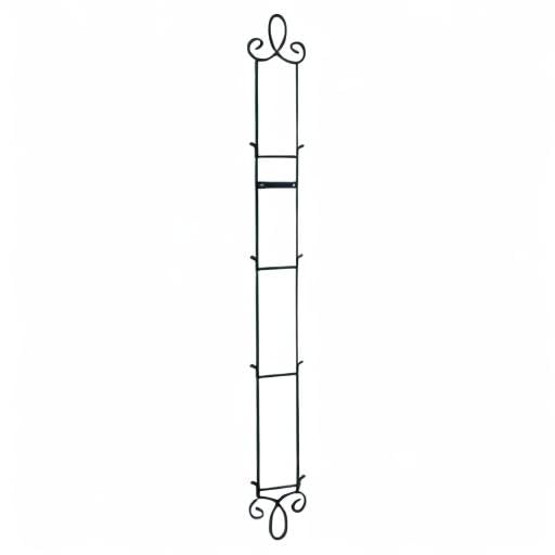 TRIPAR Augusta 4 Tier Vertical Black Plate Rack for Collectible Plates, Plaques, Dishes, & China