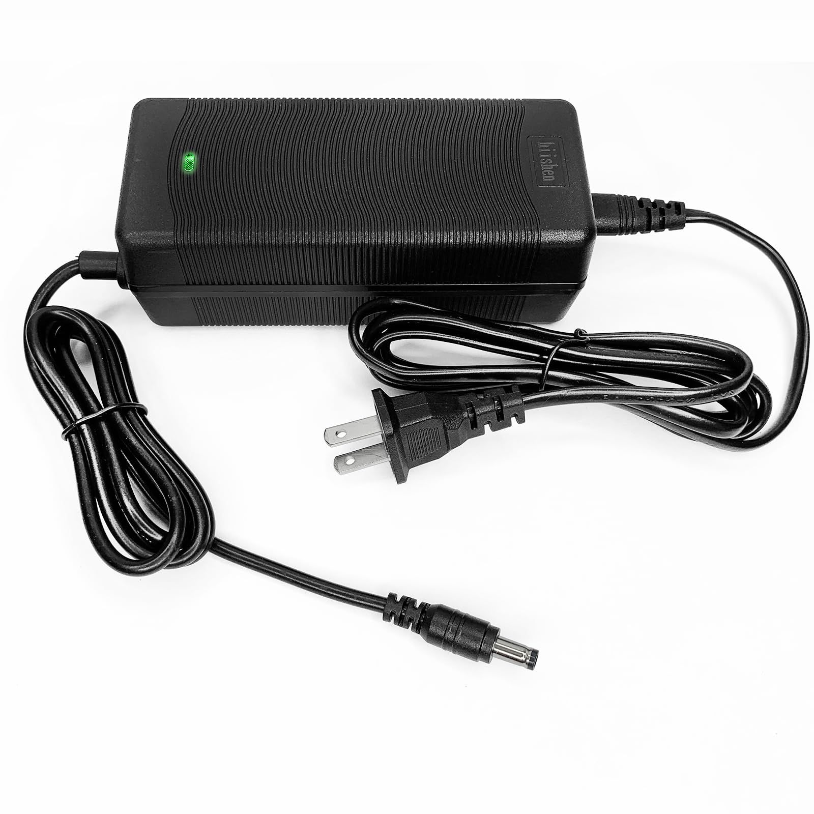 54.6V 2A Charger is Applicable to Electric Bicycles and Electric Scooters. It is a Universal 48V Lithium Battery Charger for All Major Brands, with a Plug of DC 5.5×2.5mm.