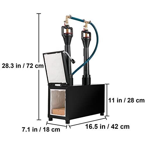 VEVOR Propane Knife Forge, Blacksmithing Forge with Dual Burners, Portable Propane Forge with Single Durable Door, Large Capacity Farrier Forge, Square Propane Burner Forge for Knife and Tool Making