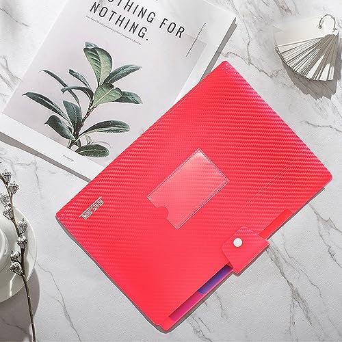 3 Pack Expanding File Folder, 5-Pockets Accordion File Organizer with Labels, Letter A4 Paper Portable Expandable File Folder for Office School