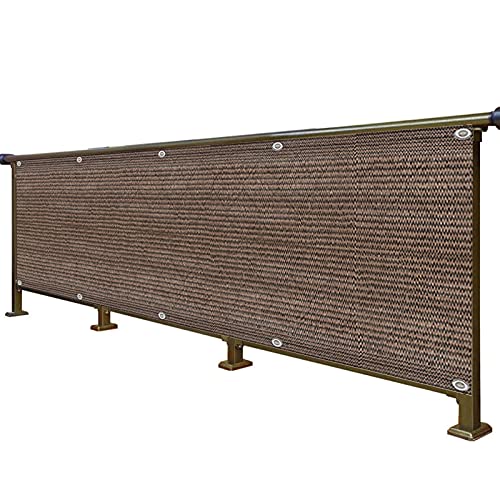 ALBN Balcony Privacy Screen Height 110cm/120cm Fence Windscreen HDPE Weather-Resistant for Outdoor, Backyard, Patio, Balcony Covering, with Eyelet (Color : Brown, Size : 120x250cm)