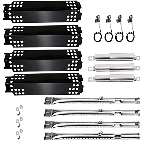 Hisencn Grill Replacement Parts for Charbroil 463436215, 463436214, 463436213, 463439915, 467300115, 463439914, 461372517, G432-Y700-W1, G432-0078-W1, Grill Burner, Heat Plate, Crossover Tube