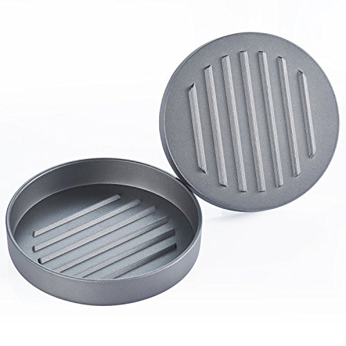 GWHOLE Non-Stick Burger Press Aluminum Hamburger Patty Maker with 100 Wax Papers for BBQ Grill