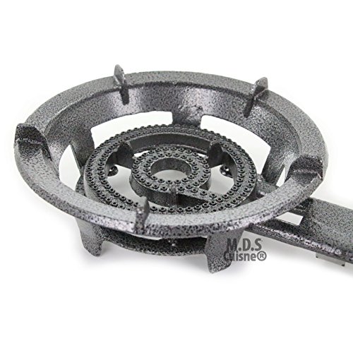 M.D.S Cuisine Cookwares Propane Single Big Large Gas Burner Portable Stove Camping BBQ with Hose & Regulator