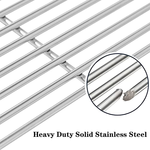 Shengyongh SSBG179A (4-Pack) 304 Stainless Steel Cooking Grid Grates and Heat Plates and Cast Iron Burner Replacement Parts Kit for Master Forge BG179A, BG179AO Grill Parts