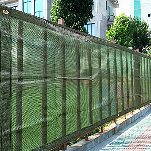 GWOKWAI Fence Privacy Screen Mesh, Heavy Duty Windscreen Fencing Netting with 12pcs Tie Shade Net Cover for Garden Fence Construction Site Yard