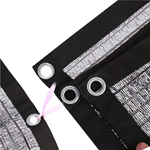 GZHENH- Shade Cloth Shading net,Fence Privacy Screen Aluminum Foil Mesh Fleshy Balcony Outdoor Sun Room Metal Hole Anti-UV Breathable Durable,Customizable (Color : Silver, Size : 3x6m)