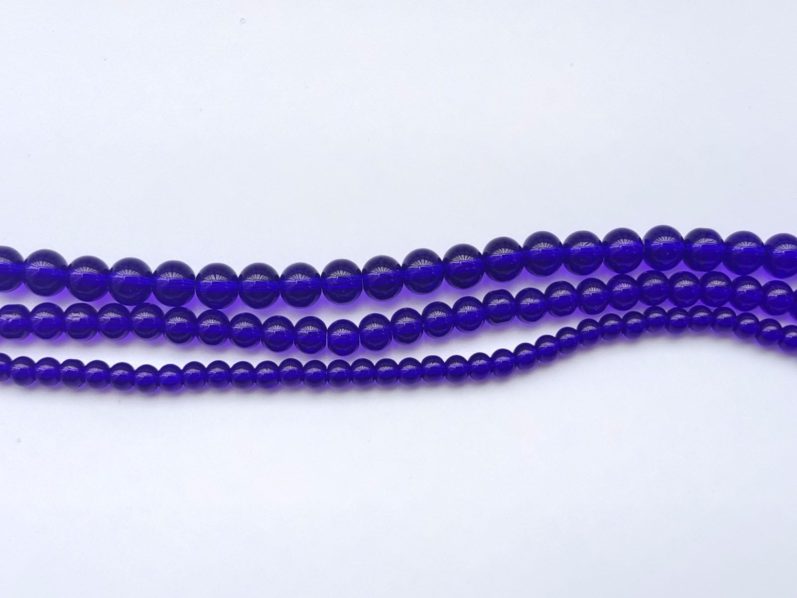 Glass Beads 8mm 100pcs Round Smooth Loose Beads for Bracelet Necklace Jewelry Making Craft DIY (8mm, 50805 Dark Blue)