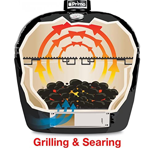 Primo Oval XL 400 Ceramic Kamado Grill with Stainless Steel Grates - PGCXLH (2021)