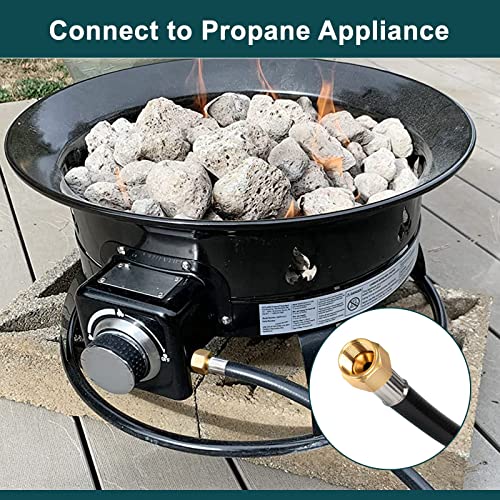 GASPRO 18FT Propane Hose Extension with 3/8" Female Flare on Both Ends and 6FT Propane Hose with Regulator for Gas Grill, Outdoor Heater, Camping Stove, Fire Pit, and More