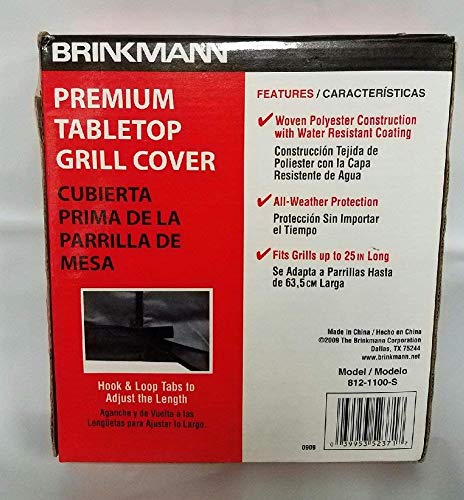 Brinkmann 812-1100-S Table Top Grill Cover, fits Grills up to 20" long, Black