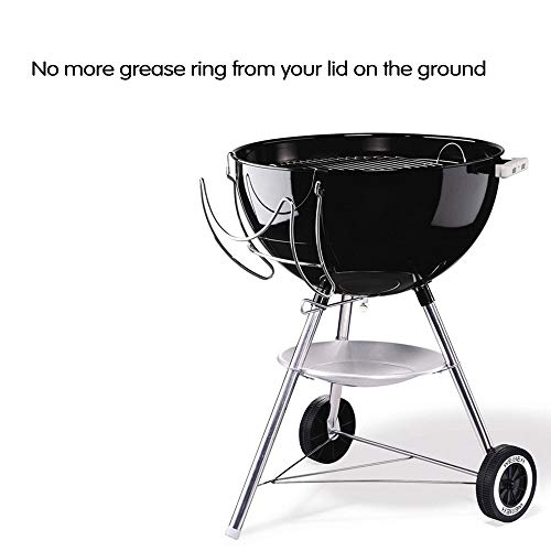 GRISUN Grill Lid Holder Accessory for Weber Charcoal Kettle Grill 22.5 Inches and 18.5 Inches, Slide a Side Lid Prop, Charcoal Grill Accessory for Weber