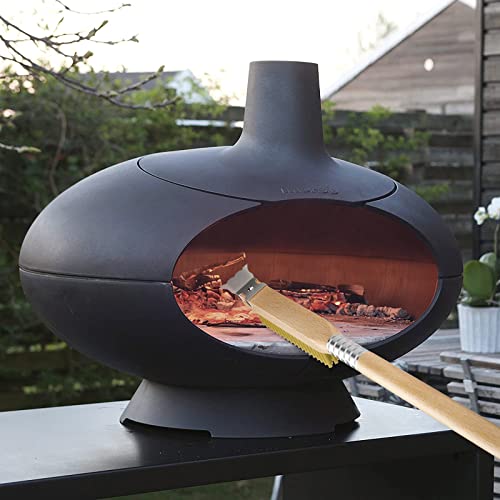 Pizza Stone Brush, G.a HOMEFAVOR Pizza Oven Brush with Scraper, 25" Long Pizza Stone Cleaning Brush, Pizza Oven Tools and Accessories