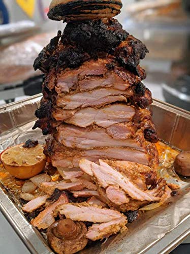 BBQ Vertical Skewer for Al Pastor Brazilian Barbecue Skewers Hack Gaucho,Great for Home Made Tacos Al Pastor, Shawarma, Brazilian Churrasco,Stainless Steel,with 8 inch & 10 inch stick