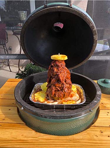 BBQ Vertical Skewer for Al Pastor Brazilian Barbecue Skewers Hack Gaucho,Great for Home Made Tacos Al Pastor, Shawarma, Brazilian Churrasco,Stainless Steel,with 8 inch & 10 inch stick