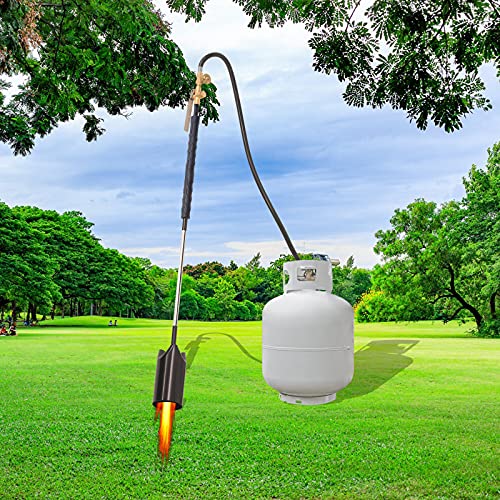 MCAMPAS Propane Torch Hose Weed Burner Hose Adapter for Use Connects to U.S.Any Standard Propane Tank to Propane Weed Burner Torch Head Burner 12 Feet High Pressure Extension Hose 350 PSI