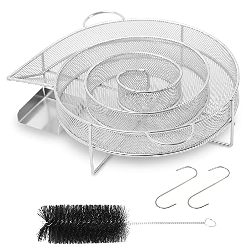 apwang Cold Smoke Generator, 8" Pellet Smoker Tray for Any BBQ Grill, for Smoking Cheese, Fish, Salmon, Pork and More, 4-7 Hours of Smoke Time