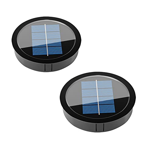 2 Pack Solar Lights Replacement Top - 15 lumens LED Solar Panel Lantern Lid Lights , Lantern Light Replacement , Outdoor Solar Replacement Parts