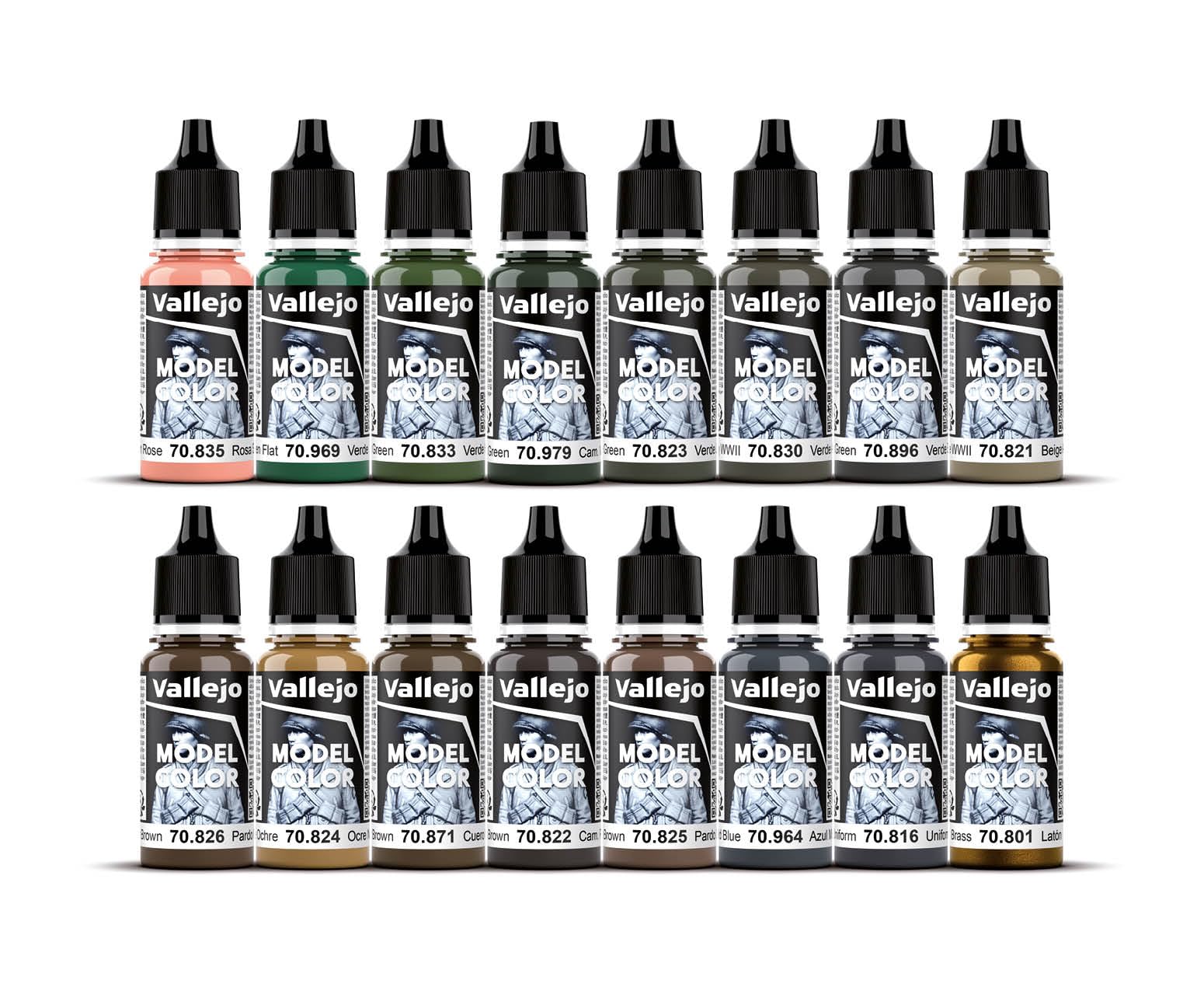 Model Color Paint Set - WWII German Camouflage Colors