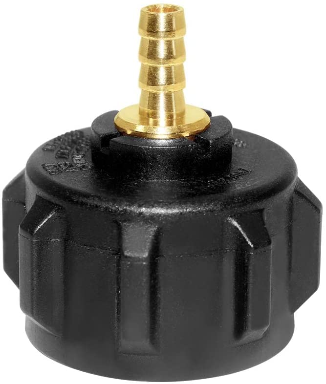 ANPTGHT 2pcs QCC1 Propane Adapter Gas Regulator Valve Fitting with Nut and 1/4" Hose Barb Propane Tank Connectors Adapters
