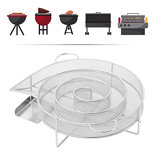 apwang Cold Smoke Generator, 8" Pellet Smoker Tray for Any BBQ Grill, for Smoking Cheese, Fish, Salmon, Pork and More, 4-7 Hours of Smoke Time