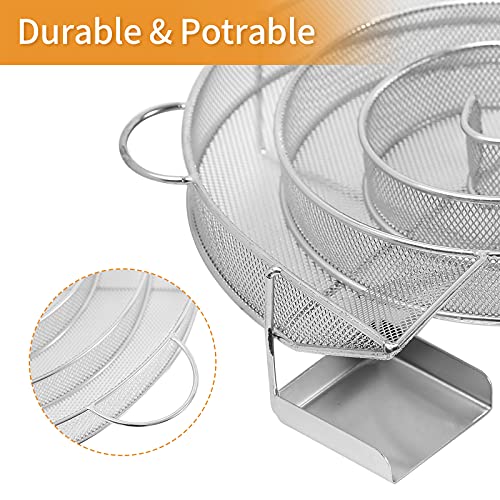 apwang Cold Smoke Generator, 8" Pellet Smoker Tray for Any BBQ Grill, for Smoking Cheese, Fish, Salmon, Pork and More, 4-7 Hours of Smoke Time