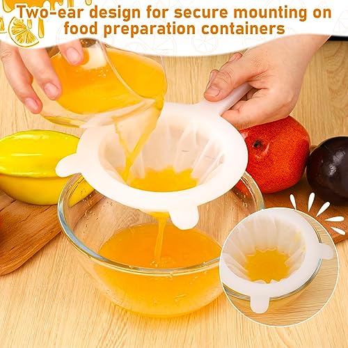 2 Pack Ultra Fine Mesh Juice Strainer Plastic Nylon Food Strainer Yogurt Mesh Strainer with Handle for Kitchen Juicing 120/200 Mesh